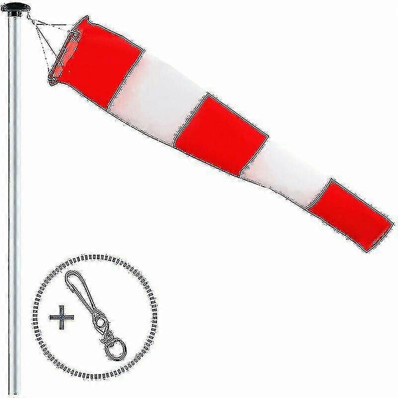 Outdoor Windsock, Wind Direction Indicator In Red And White 150x30x15cm ...
