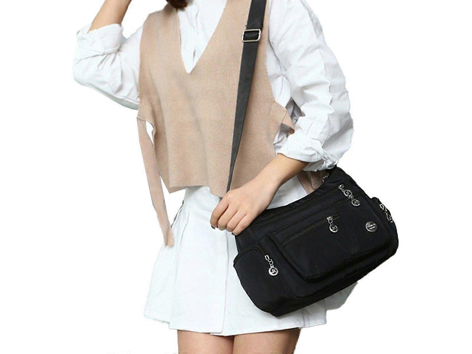 Black Multifunctional Casual Crossbody Shoulder Bag Handbags for Women ...