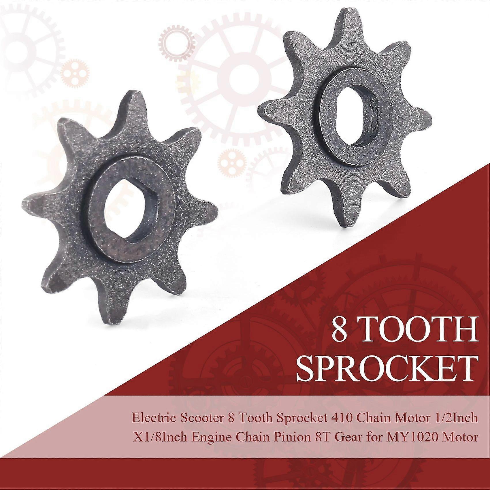Electric Scooter 8 Tooth Sprocket 410 Chain Motor 1/2Inch X1/8Inch ...