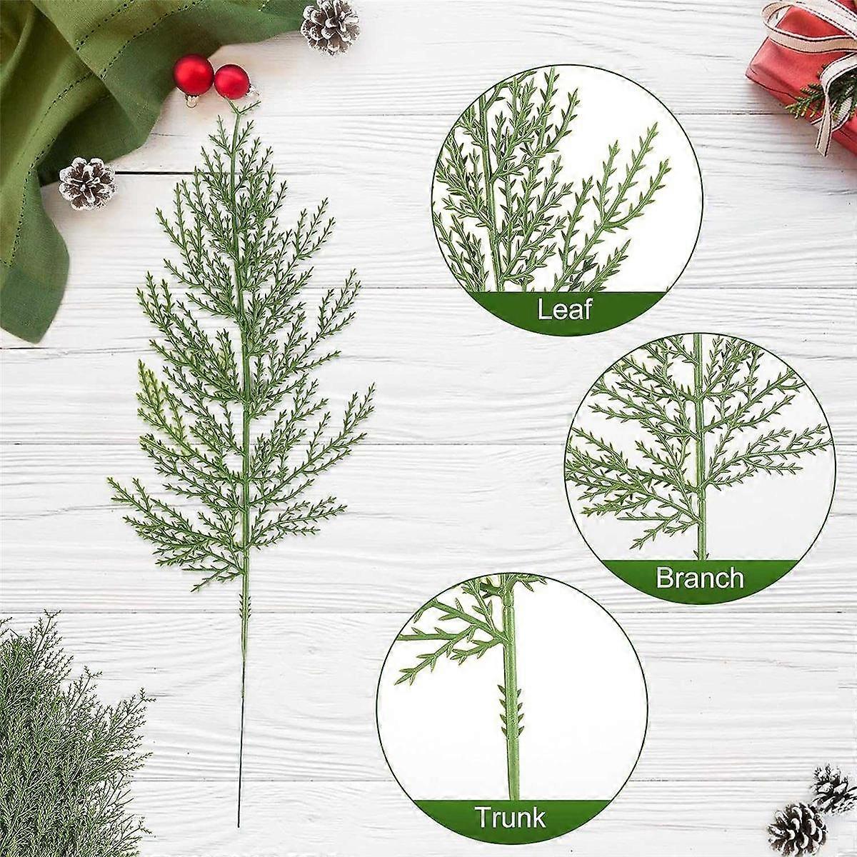 40 Pcs Artificial Cedar Sprigs Faux Cedar Spray Branches Cedar Cypress ...