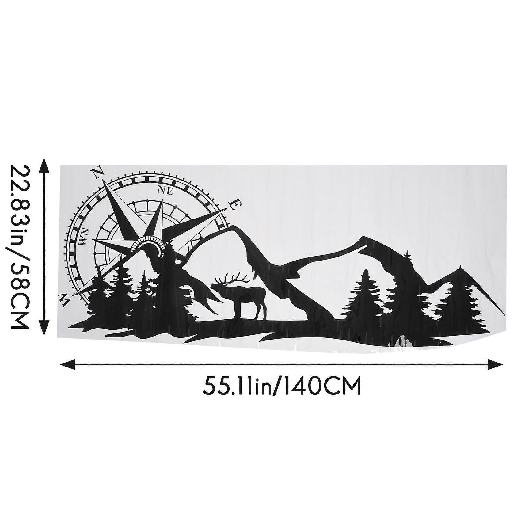 RV Motorhome Universal Body Sticker DIY Compass Navigation Animal Decal ...