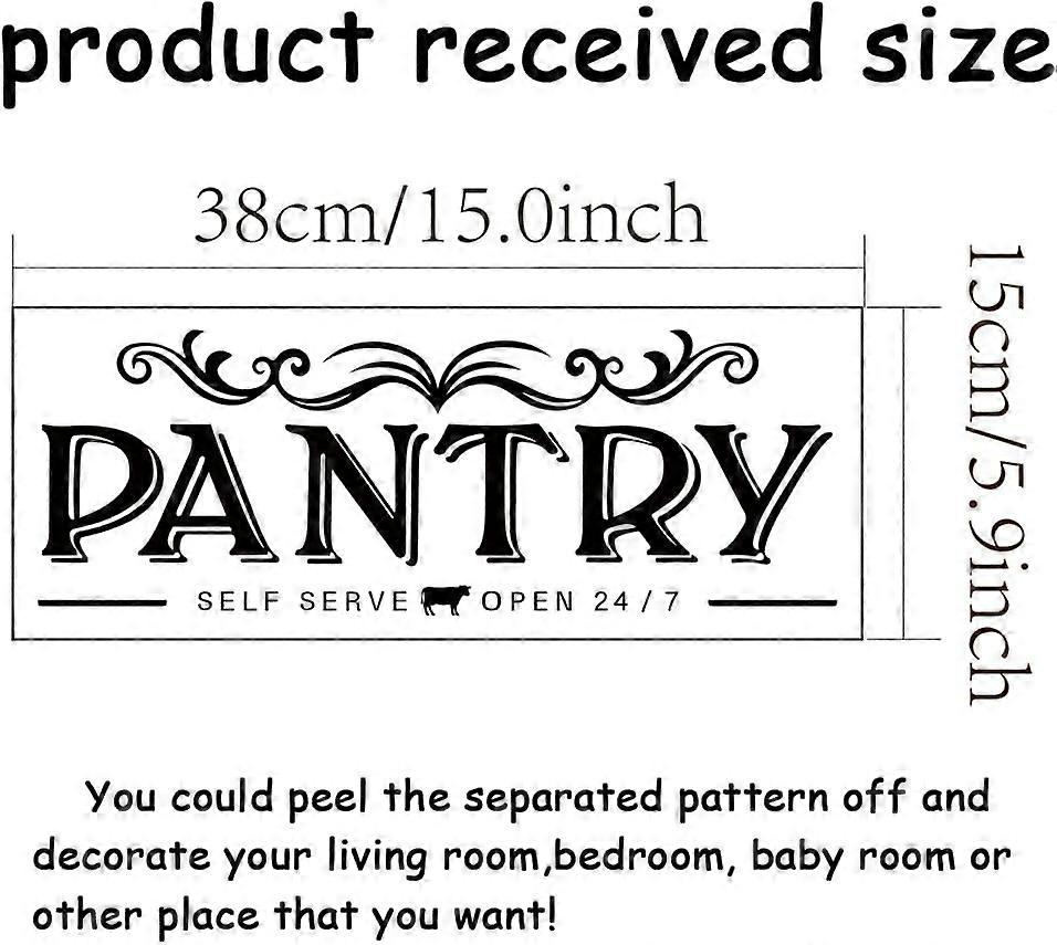 Self Serve Pantry Wall Stickers Open 24/7 Wall Decals Art Lettering ...