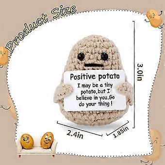 Funny Positive Potato, 3 Inch Cute Crochet Positive Potato Doll With ...