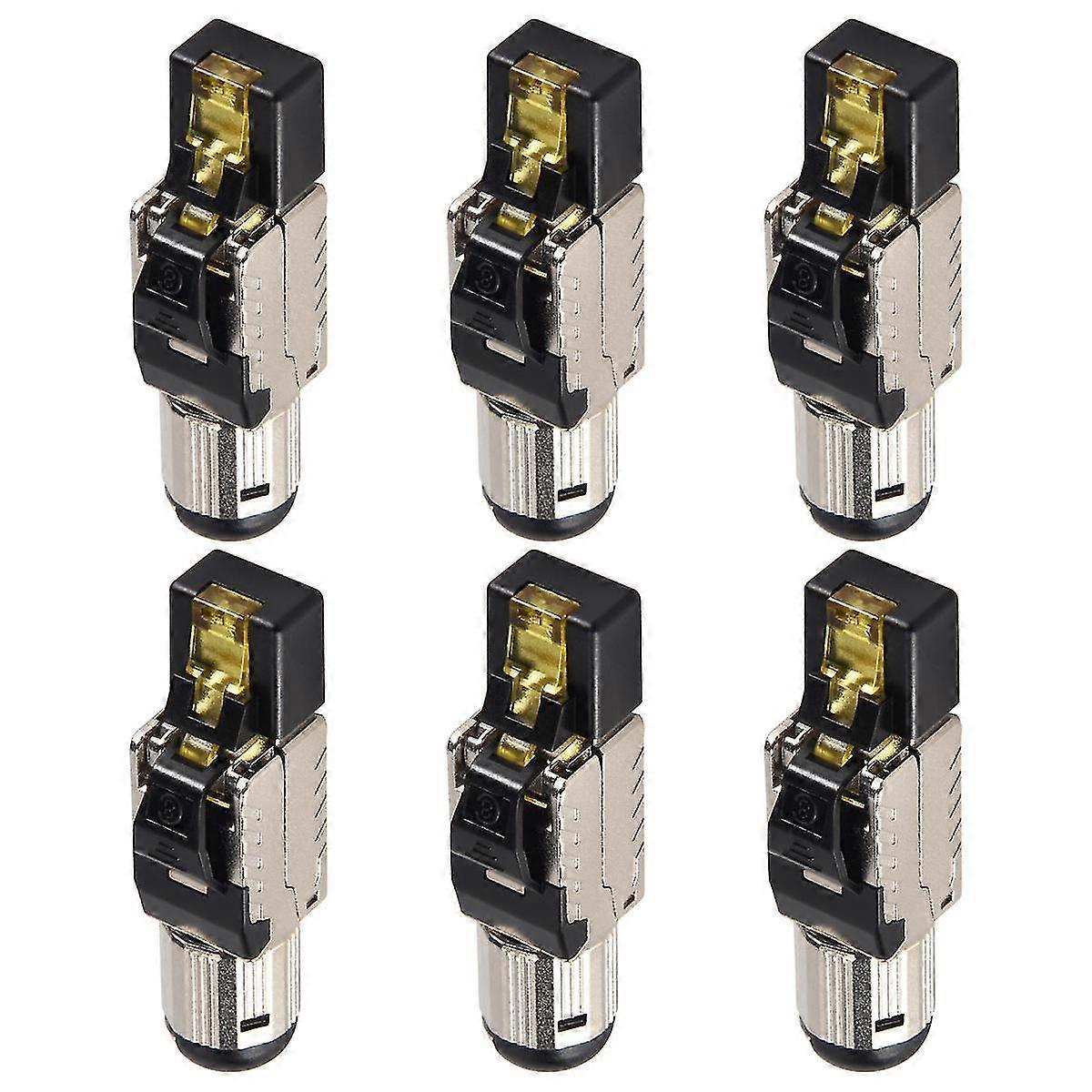 6-pack Tool Free Shielded Rj45 Cat 8, Cat8 Field Termination Plug, Cat8 ...