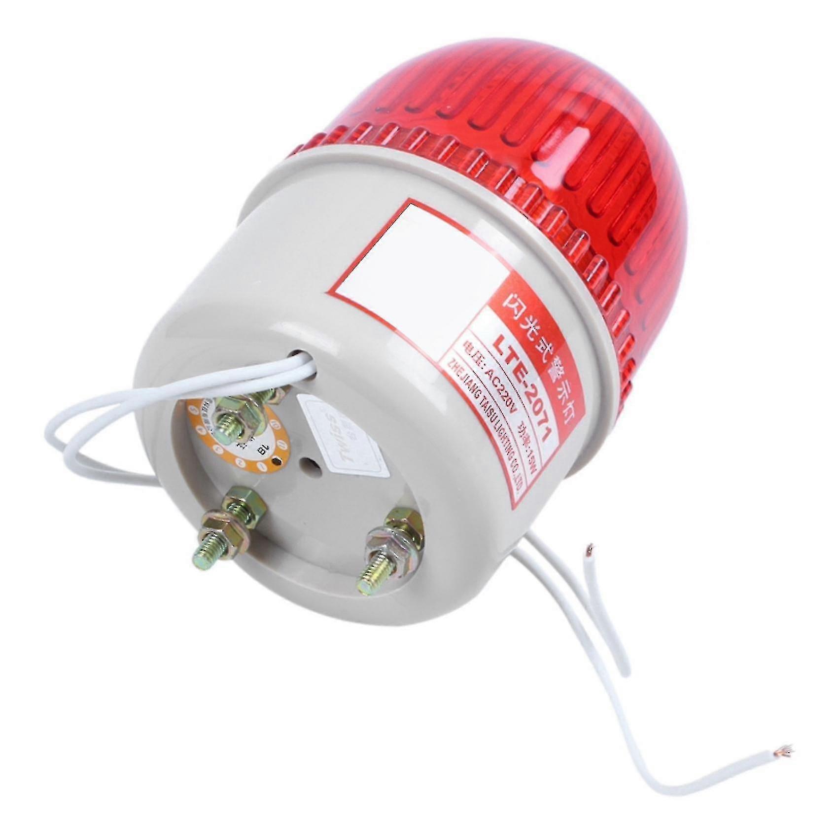 3x Ac 220v 15w Red Light Industrial Signal Tower Flash Warning Lamp ...