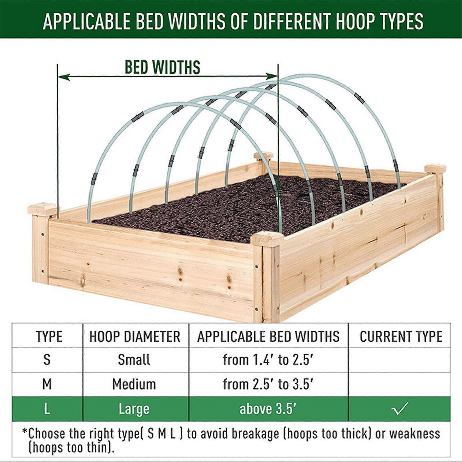 1 Set Greenhouse Hoop Strong Load-bearing DIY Small Plant Growing ...
