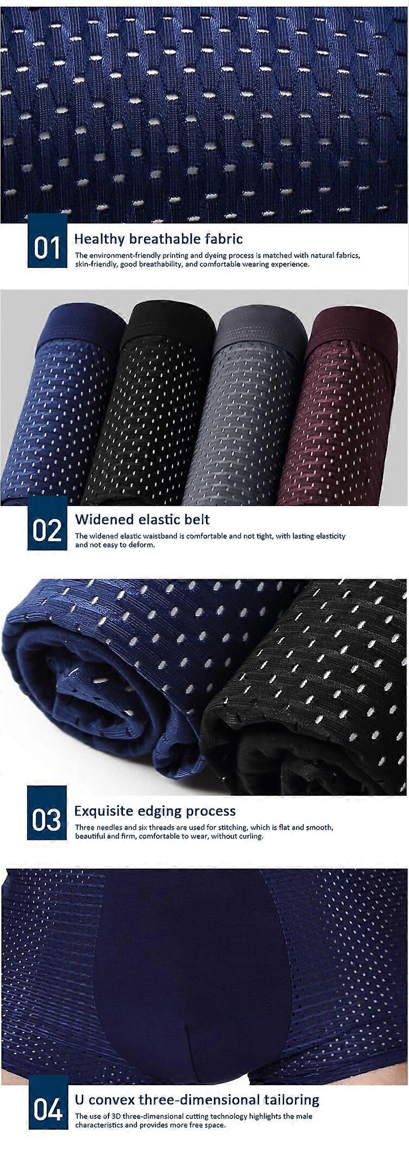 4 PCS Bamboo Boxer Briefs, Box Hero Bamboo Boxers Shorts Men-For All ...