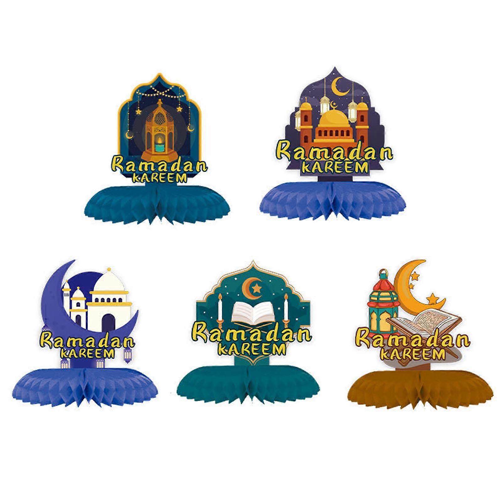 9pcs Ramadan Mubarak Decorations Kit Eid Mubarak Table Ornaments Card ...