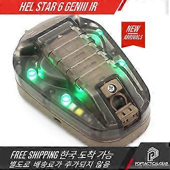 Hel Star 6 GenIII Green Light IR Strobe Light Military Helmet Light ...