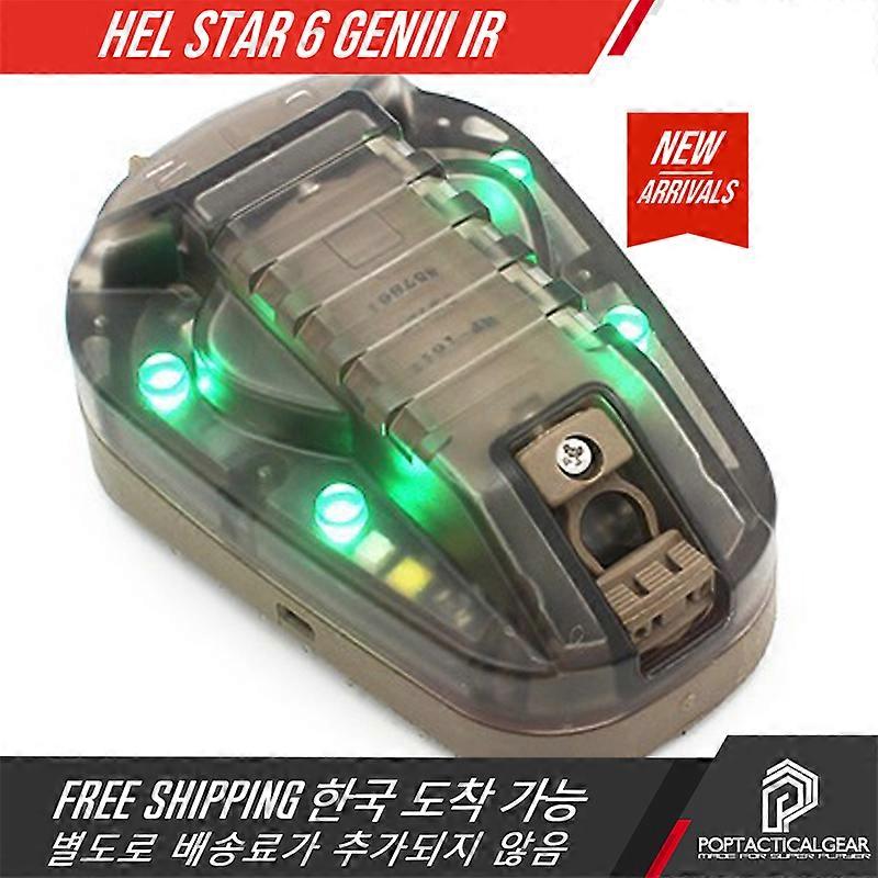 Hel Star 6 GenIII Green Light IR Strobe Light Military Helmet Light Survival lamp | Fruugo UK