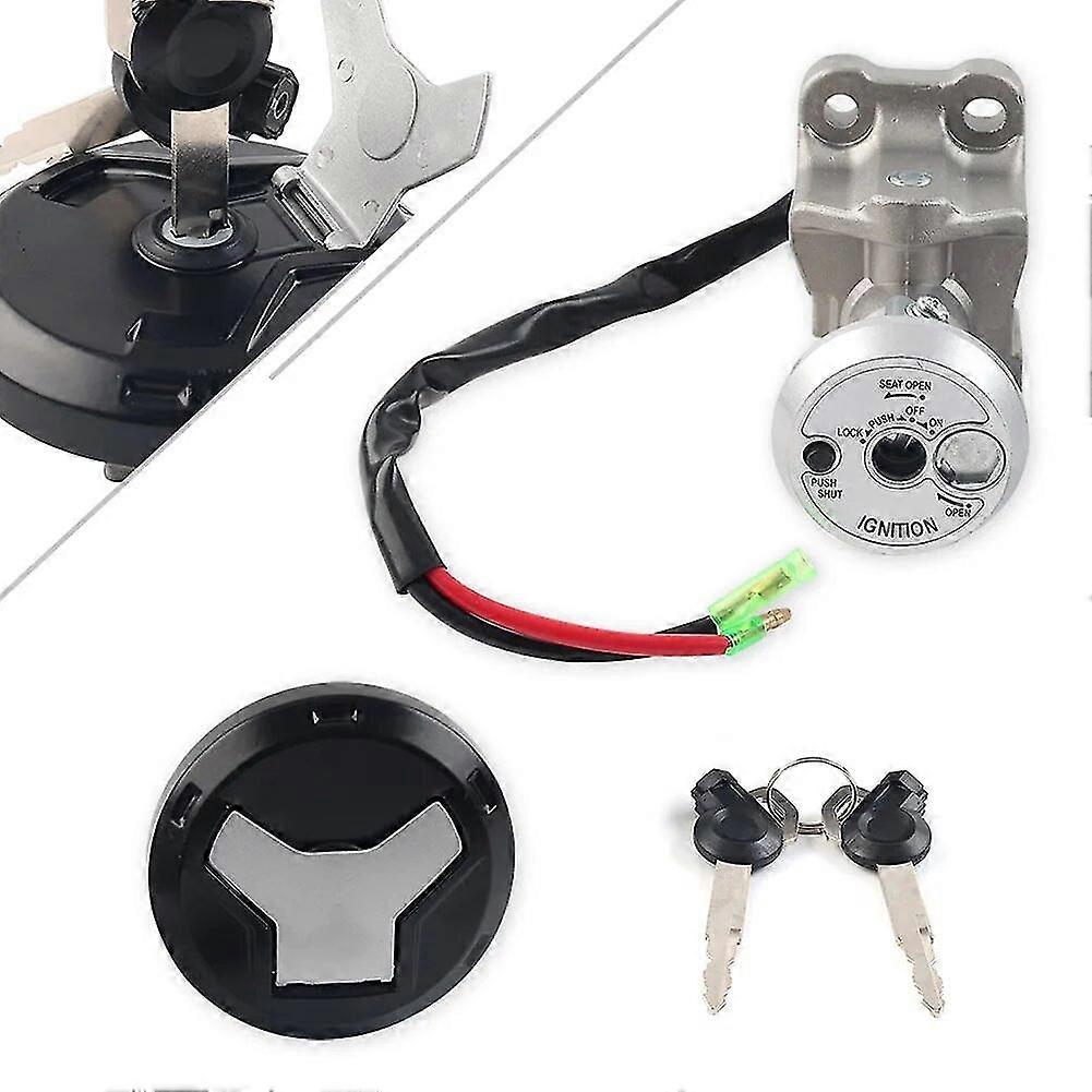 Motorcycle Ignition Switch Lock Fuel Gas Cap Cover W/ Key Compatible ...