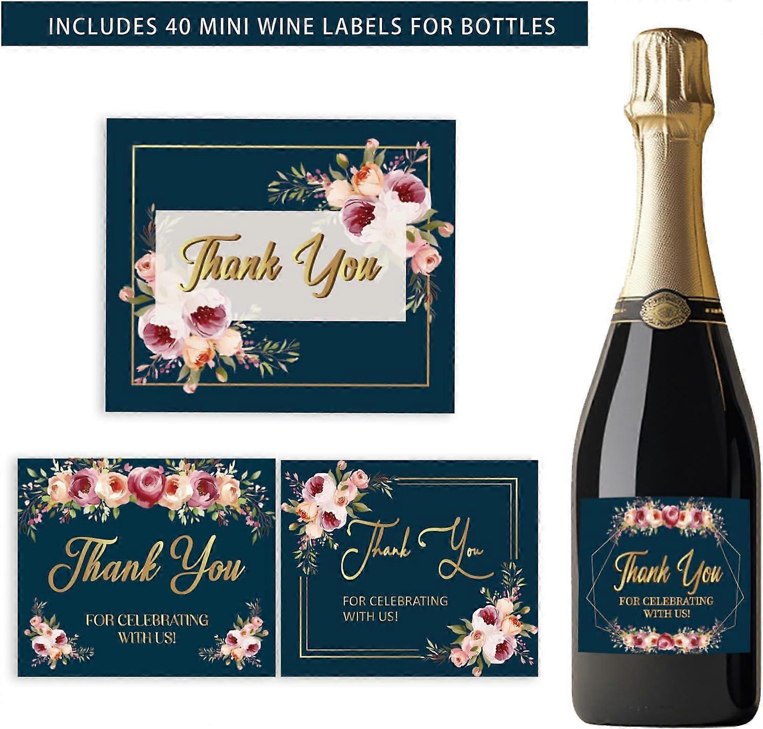 Wine Labels for Bottles 10 Sets of 4 Styles Labels Mini Champagne Wine ...