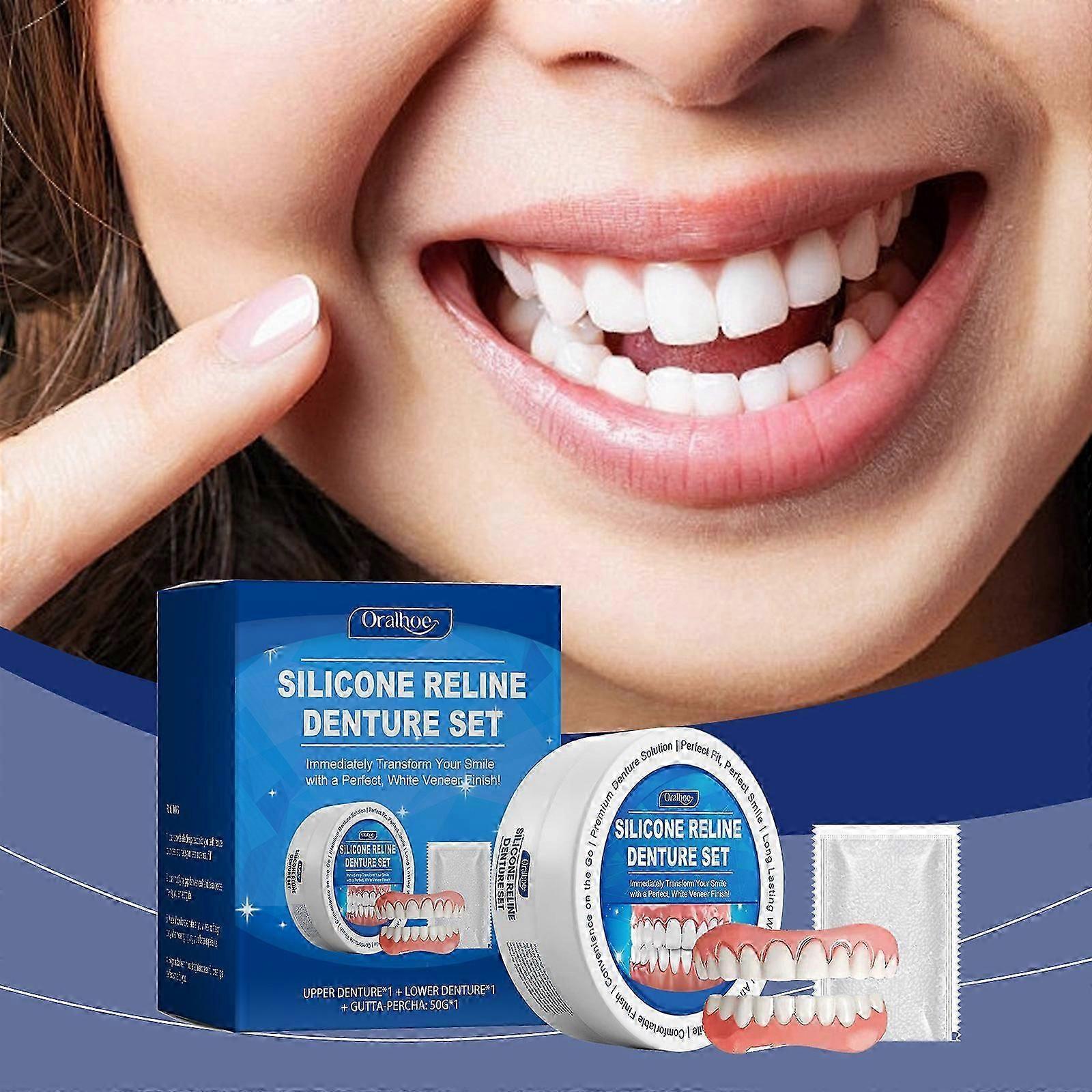 Soft Denture Reline Kit, Denture Kit, Teeth Set, Snap On Dentures Teeth ...