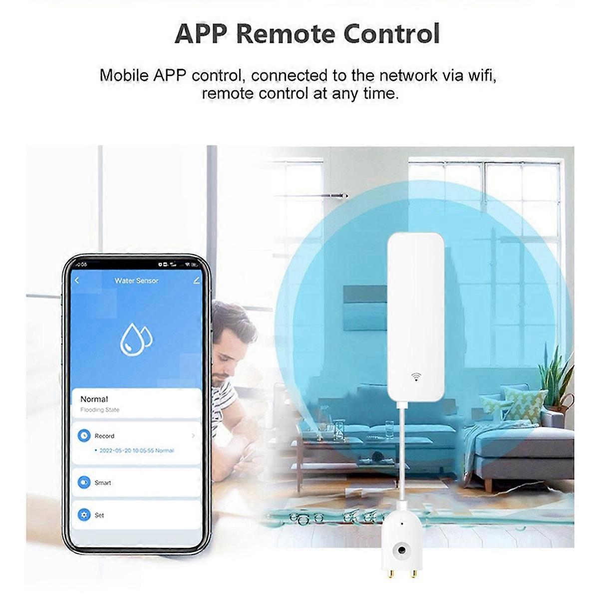 Tuya Zigbee Smart Water Leak Sensor Water Overflow Level Detector ...