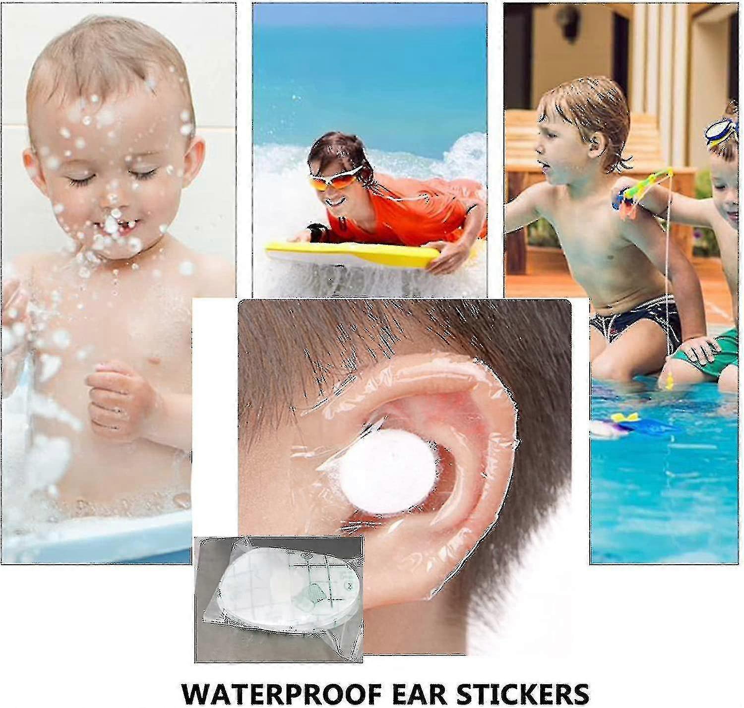 60pcs Ear Covers Waterproof Baby Shower Ear Stickers Disposable Ear ...