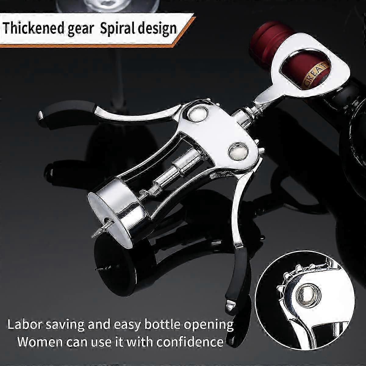 Wine Corkscrew, Stainless Steel All in one Wing Corkscrew, Self ...