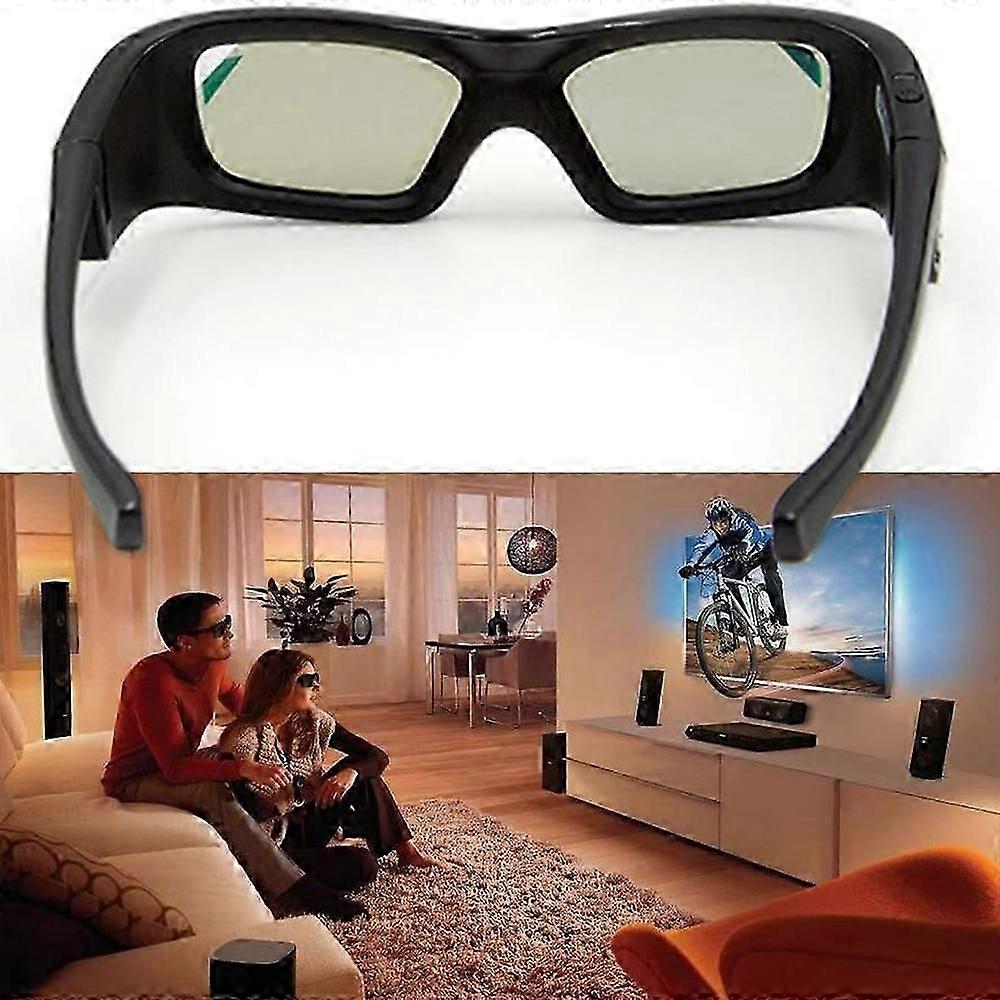 Ultra-Clear HD DLP-Link 3D Active Rechargeable Shutter Glasses for All ...