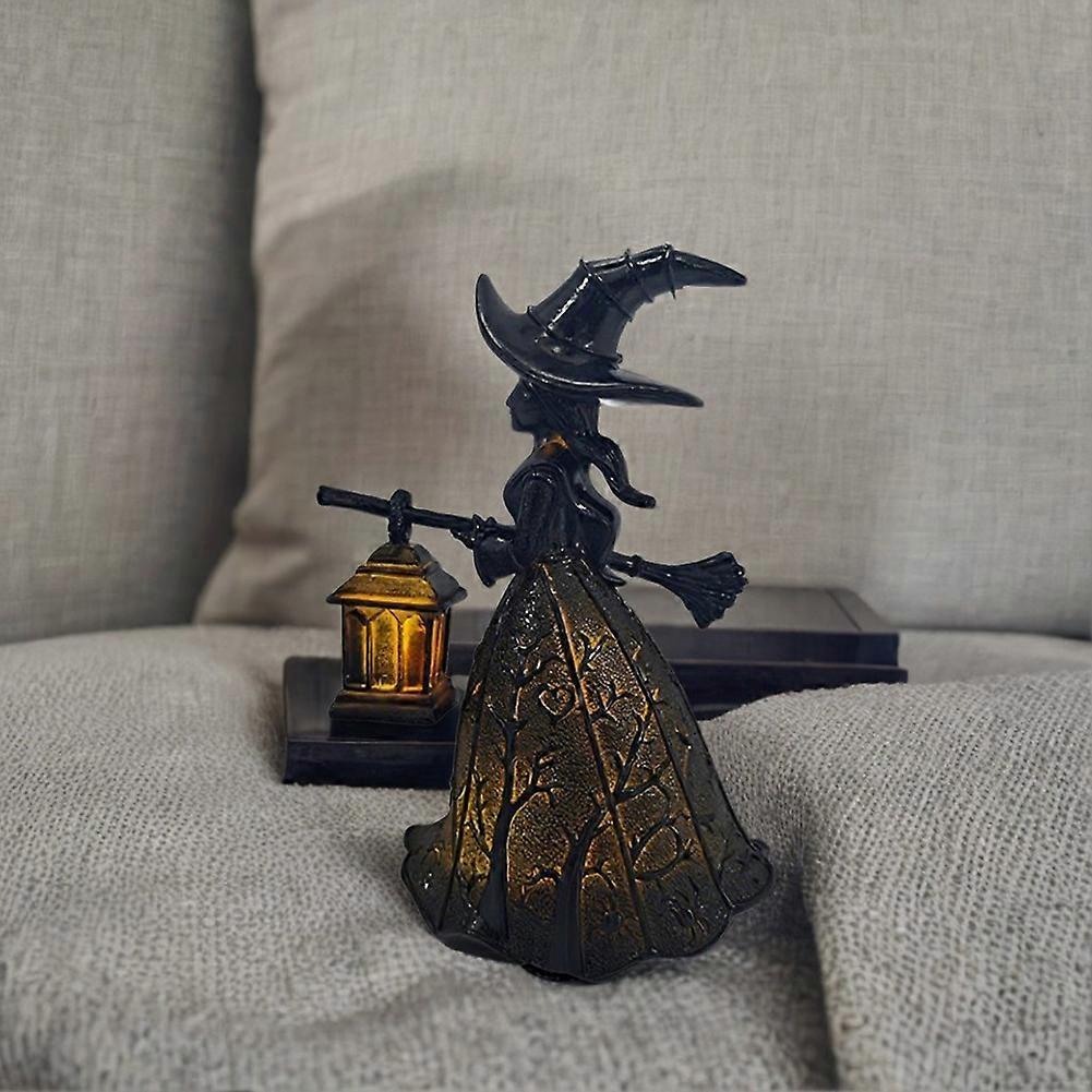 Halloween Witch Decor Battery Operated Night Light Gothic Spookys Witch ...