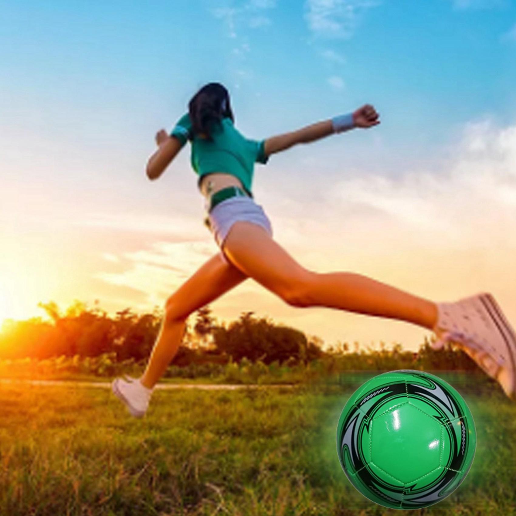 Pvc Soccer Ball Size 5 Official Soccer Training Football Ball Green ...