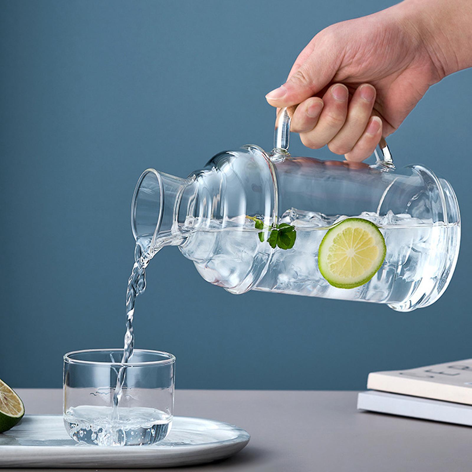 Glass Water Pitcher Cold Kettle Pitchers Durable White High Temperature ...