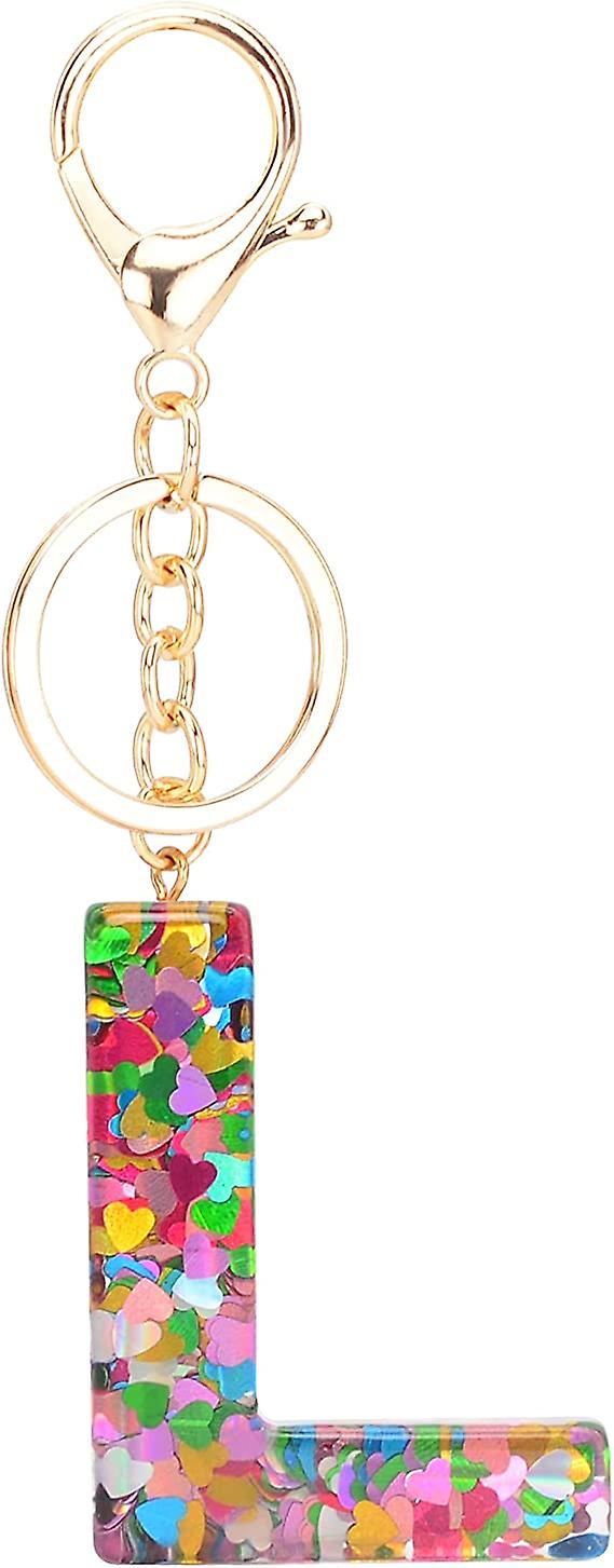 2pcs Letter L Keychain For Women Resin Alphabet Initial Letter Cute ...