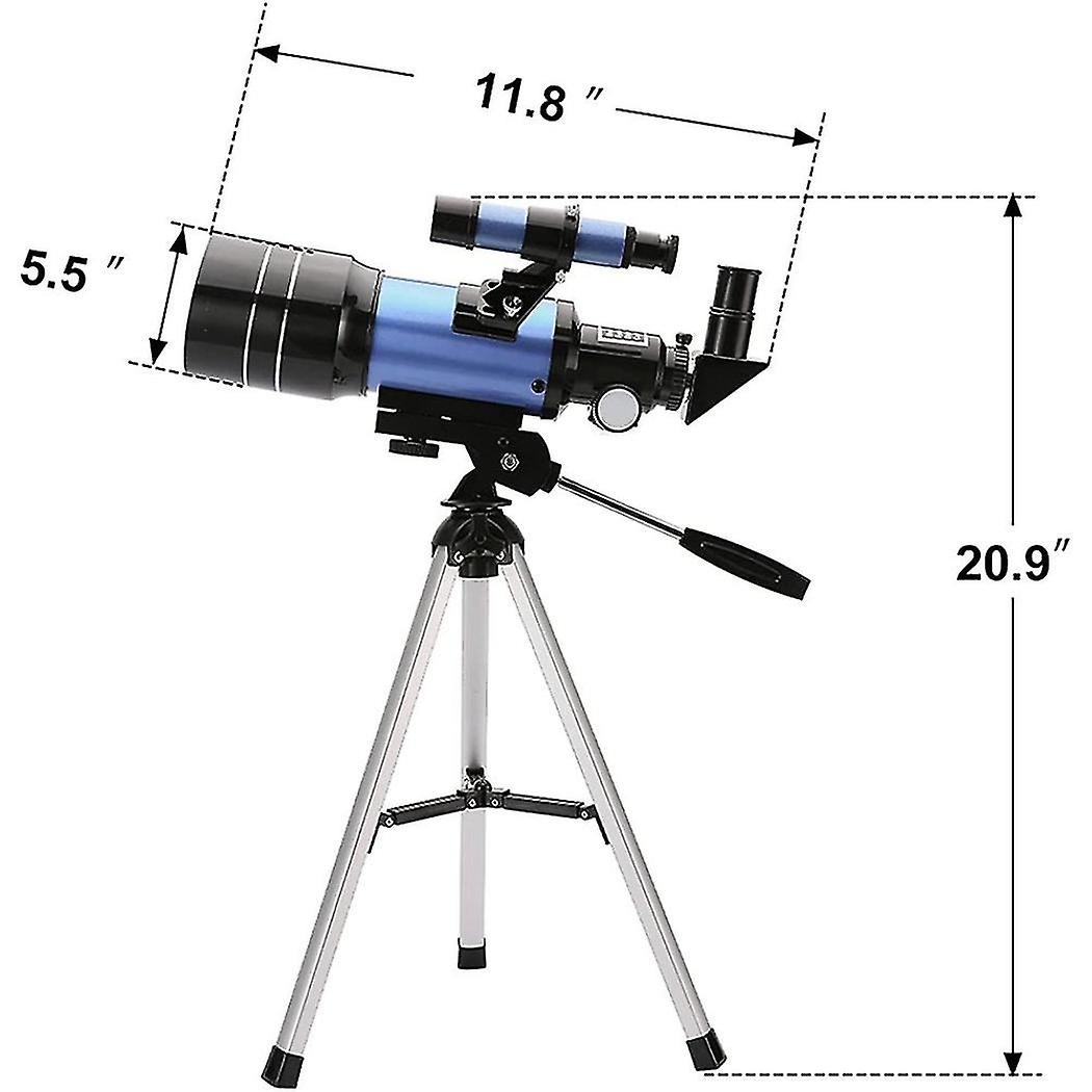 Telescope For Adults & Kids,70mm Aperture (15x-150x) Portable Refractor ...