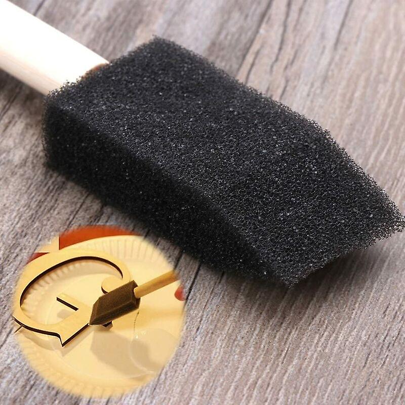 Sponge Brushes with Wooden Handle - Set of 10 Large and Small Sponge ...