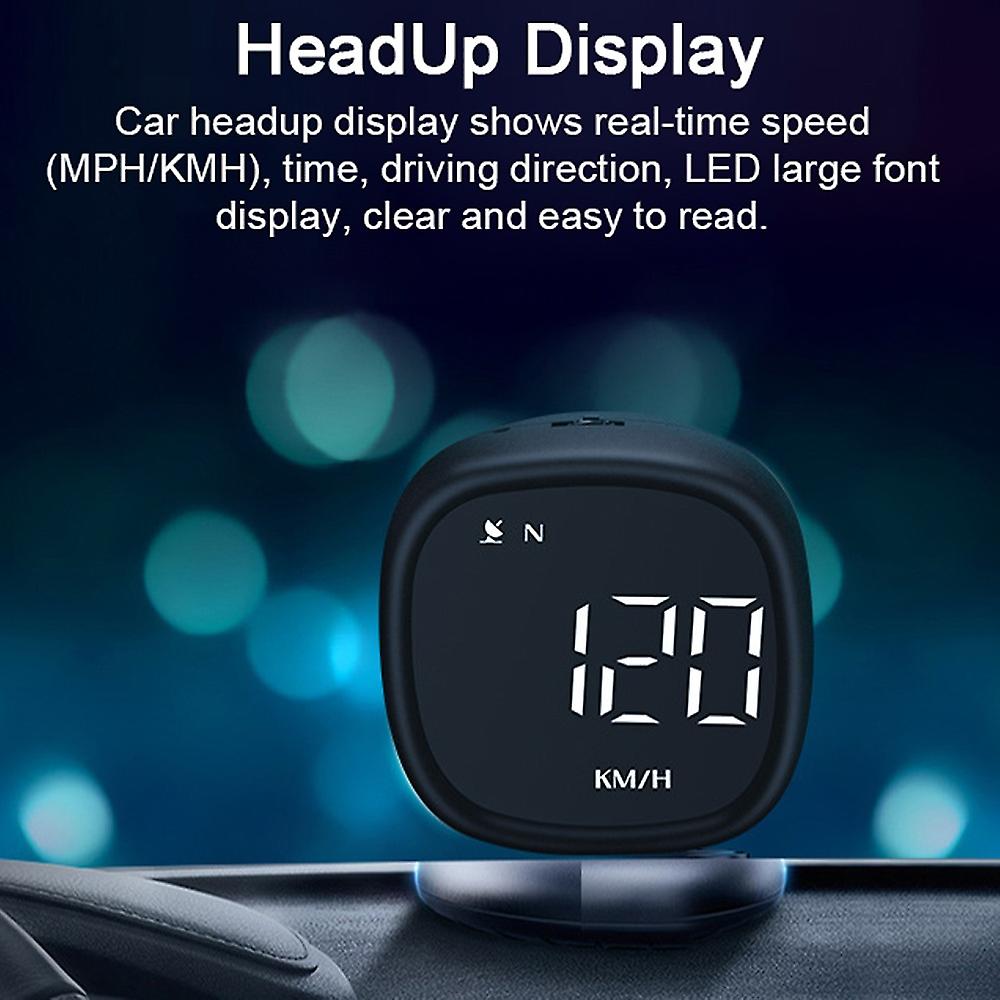 Car Motorcycle Headup Display LED Digital GPS Speedometer Support MPH ...