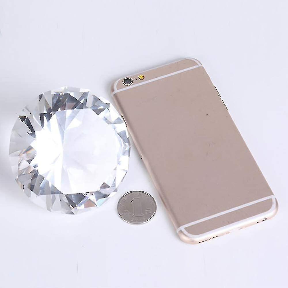 Large Crystal Diamond Paperweight With Stand Jewels Wedding Decorations ...