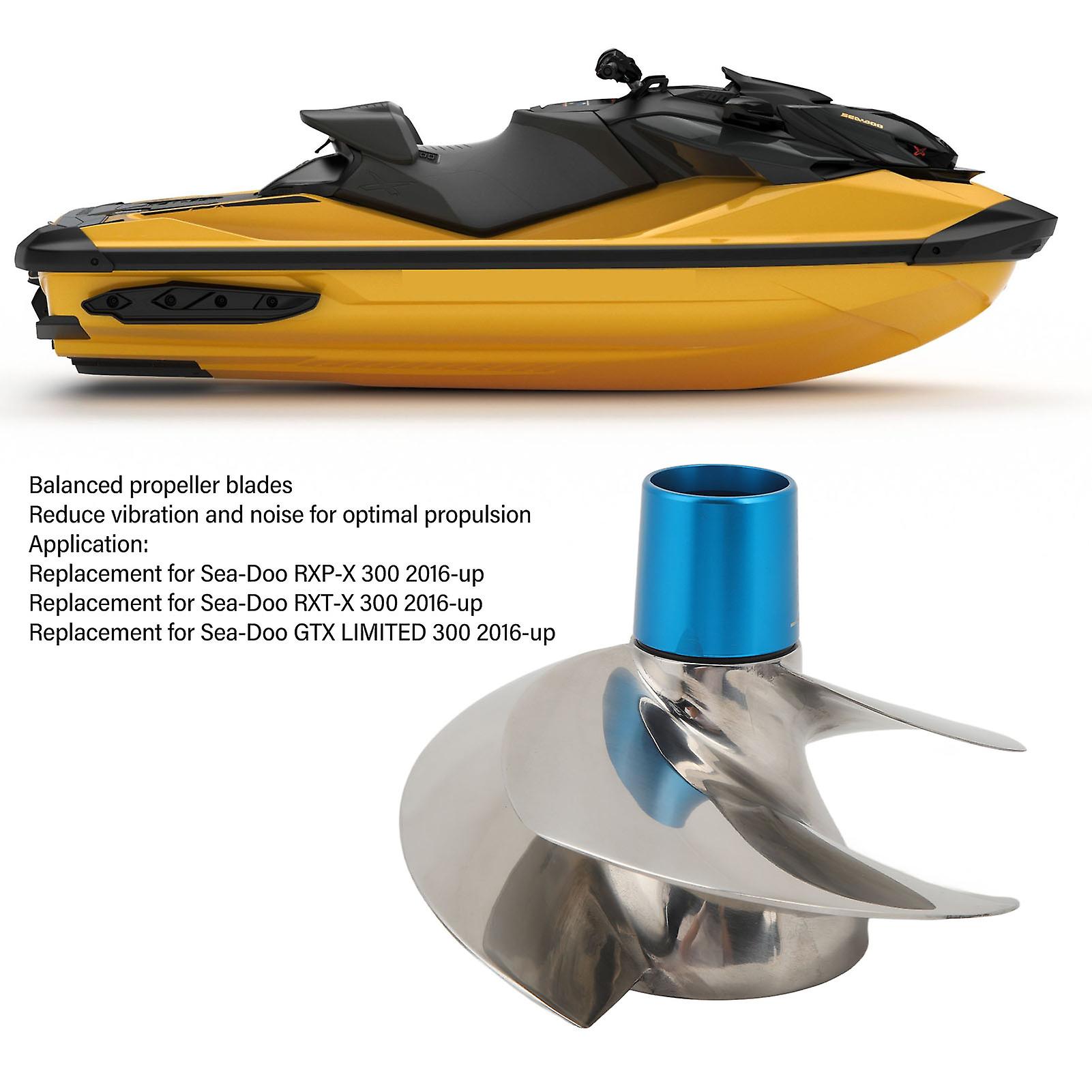 Stainless Steel 3 Blade Motorboat Propeller for Sea Doo RXP X 300 (2016 ...