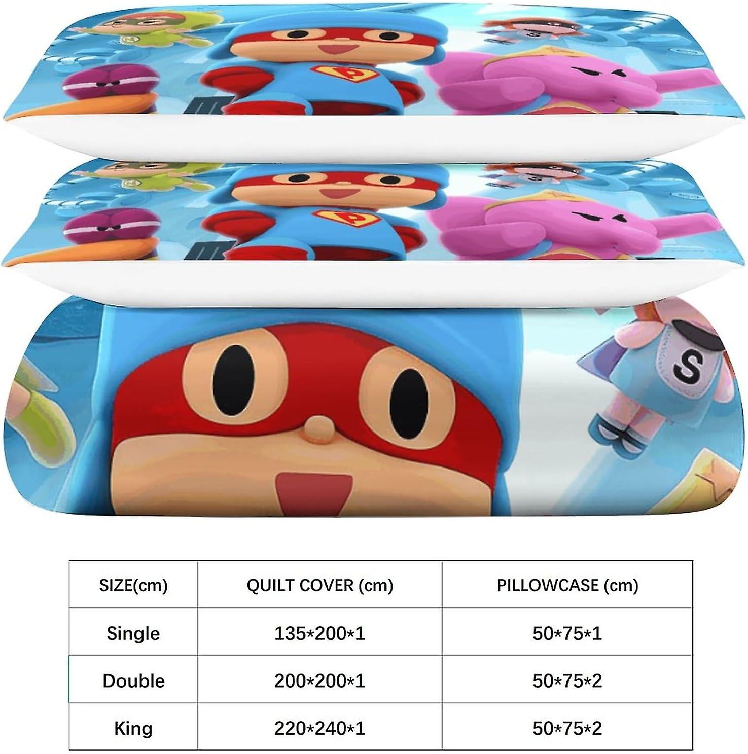 Entemah Pocoyo Bedding Duvet Cover Set,3D Printed 3 Pieces Cute ...