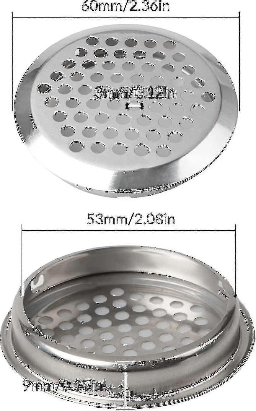 30 Pack 53mm Round Stainless Steel Air Vent Holes Round Shaped Air Vent ...