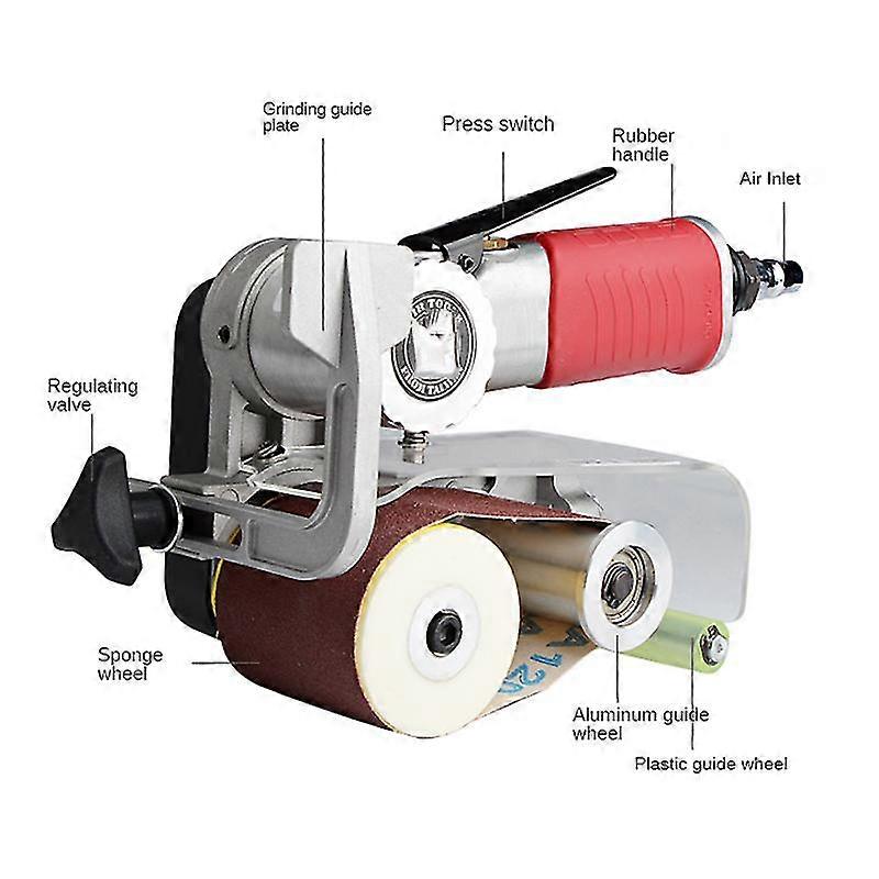 Pneumatic wire drawing machine air belt sander metal polishing machine ...