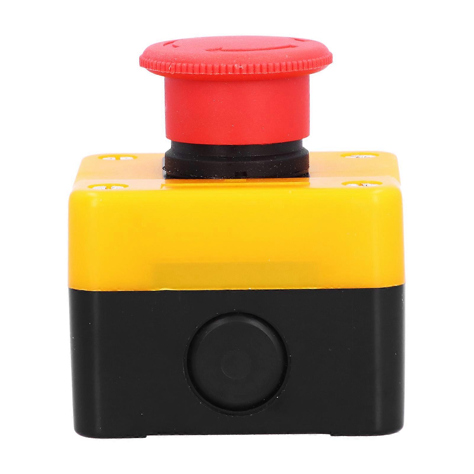 Emergency Stop Button 10A Waterproof 1NO 1NC Red Mushroom Elevator Emergency Push Button Switch ...