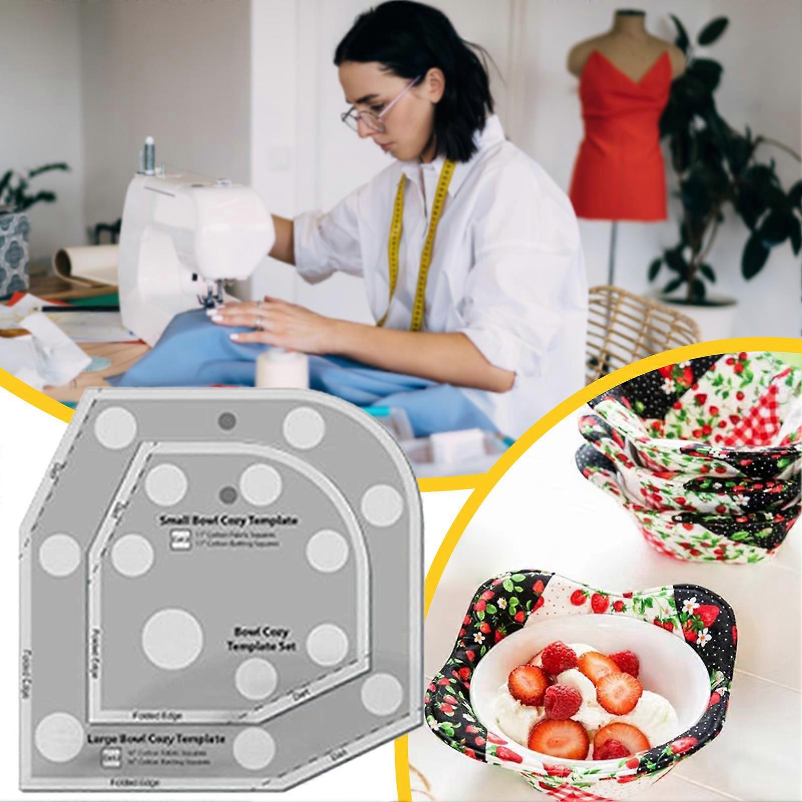 Bowl Cozy Template Cutting Ruler Clear Acrylic Bowl Wrap Sewing Pattern ...