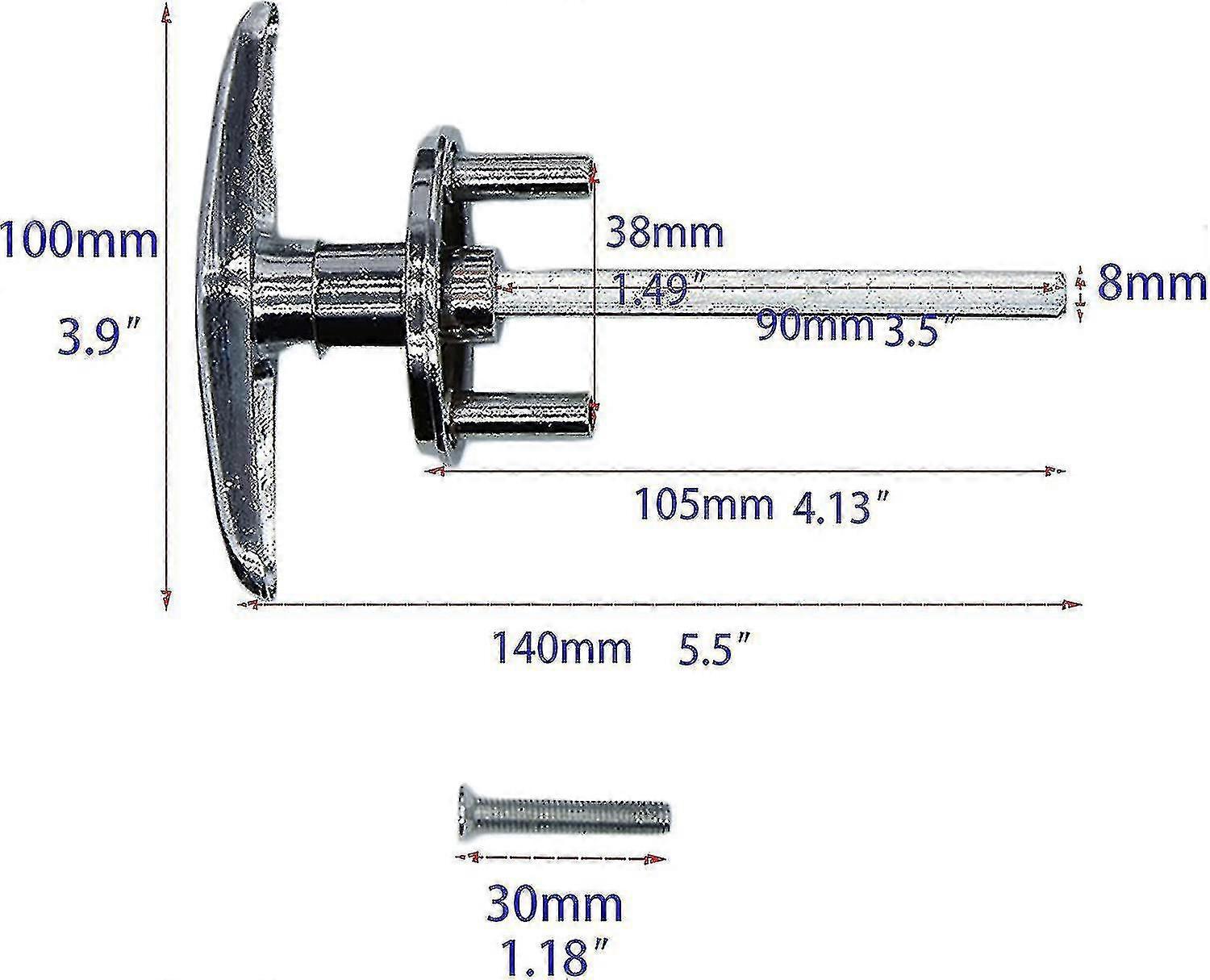 Garage Door Keyed T-handle Lock Kit With 2keys,universal Shed Door Lock ...