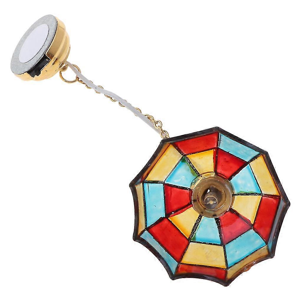 1:12 Scale Mini Led Chandelier Ceiling Lamp Model Dollhouse Miniature ...