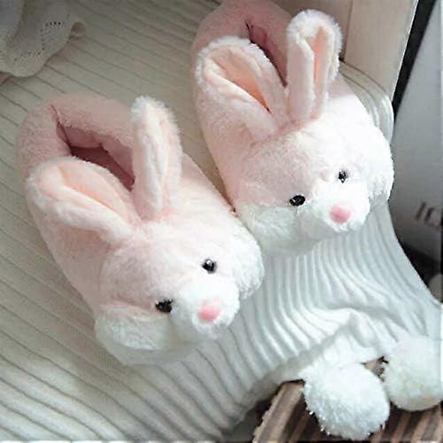 Classic Bunny Slippers for Women Funny Animal Slippers for Girls Cute Plush Rabbit Slippers ...