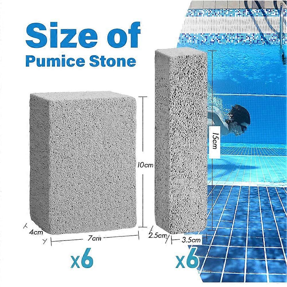 12 PCS Pools Pumice Stone,Pumice Stone for Pool Cleaning, Calcium ...