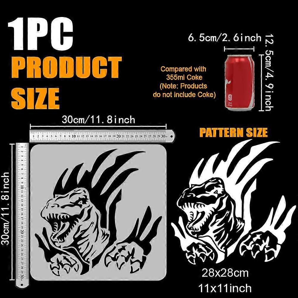 Dinosaur Roar Large Stencil 11.811.8" Tyrannosaurus Rex Painting ...