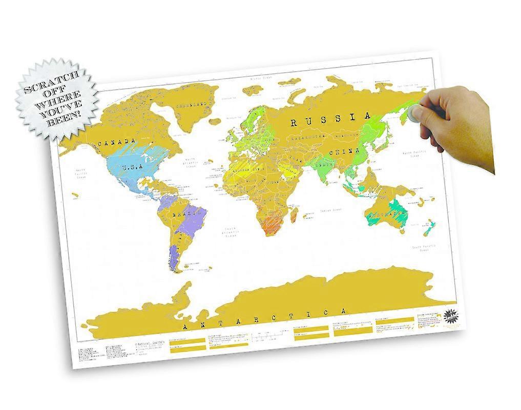 Travel Map - Scratch Off World Map Poster with Gift Tube - Maps ...