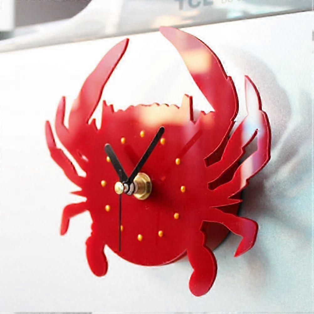 Cute Cartoon Crab Shape Wall Clock Creative 3D Refrigerator Magnetic ...