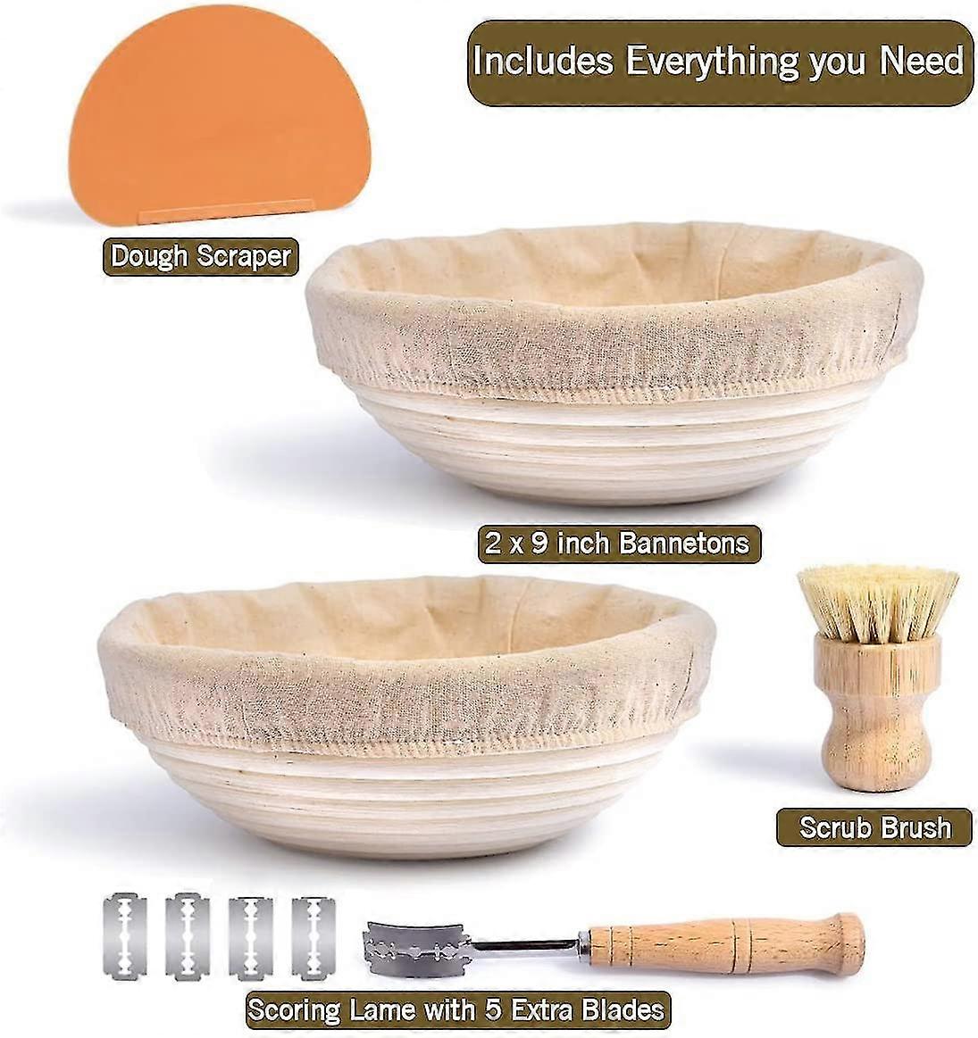 Sourdough Proving Basket(round)1pcs Bread Proofing Basket Set | Fruugo UK