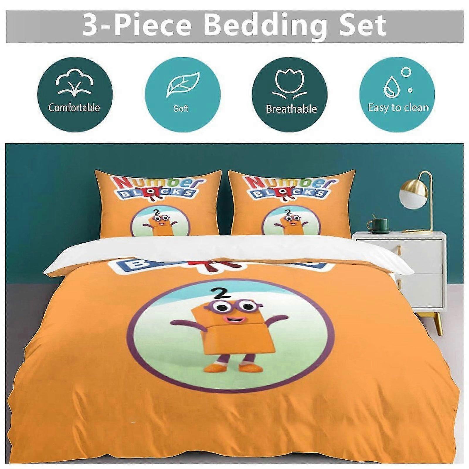 v1818 Bed Sheets Numberblocks Bed Duvet Cover Microfiber Bedding Se3D ...