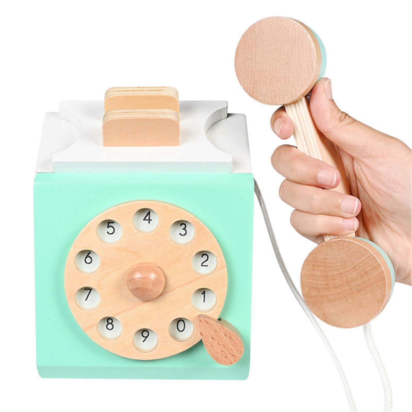 Wooden Telephone Toy Improve Parent-child Interactive For Birthday ...
