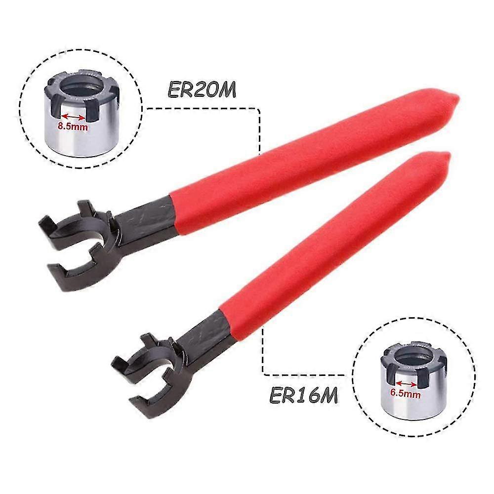 2 Pieces Collet Chuck Wrench Spanner, Er16 Er20 M Type Collet Chuck ...