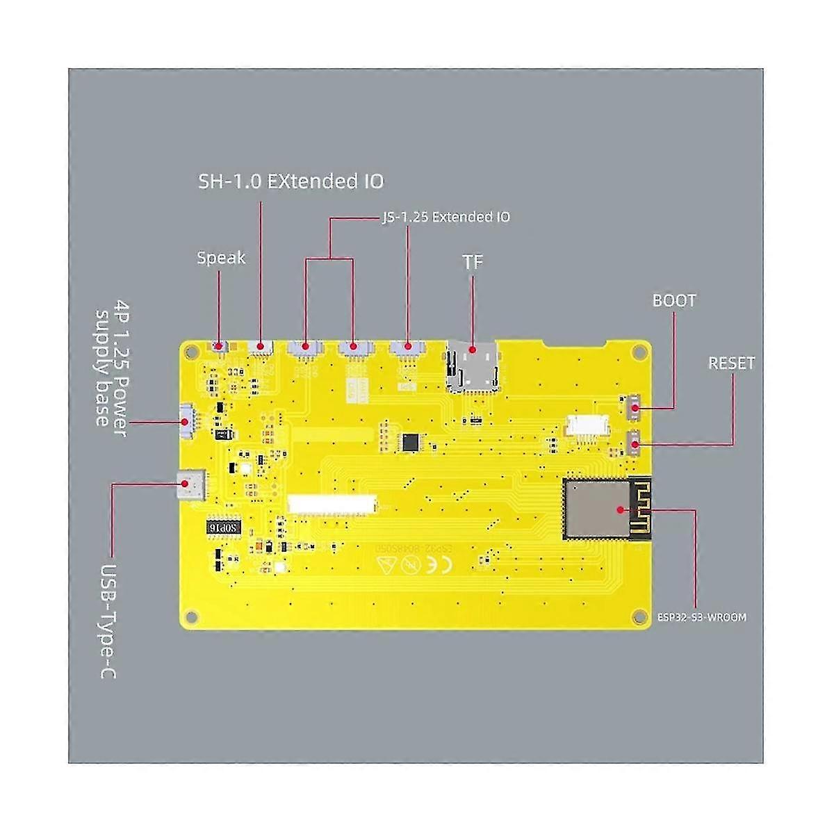 Esp32-s3 5-inch Ips 800x480 Rgb Lcd Tft Display Module Hmi 8m Psram 16m Flash Wifi Bt Smart ...