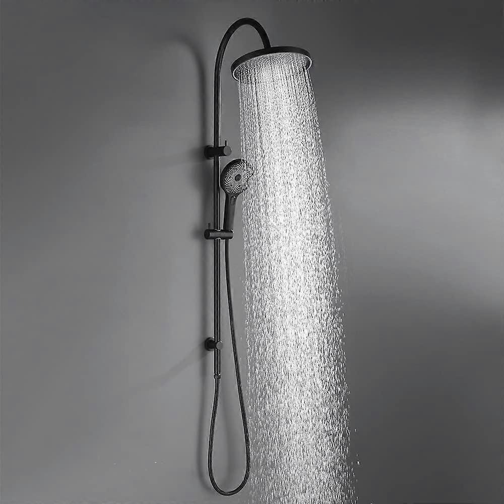 aura Twin Shower Head 2 in 1 Diverter Shower Rail Set 10" Rain Shower ...