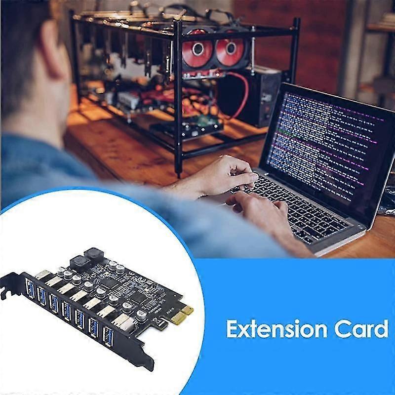 USB 3.2 Pci Express Adapter Pci E to 7 Ports USB3 Gen1 Expansion ...