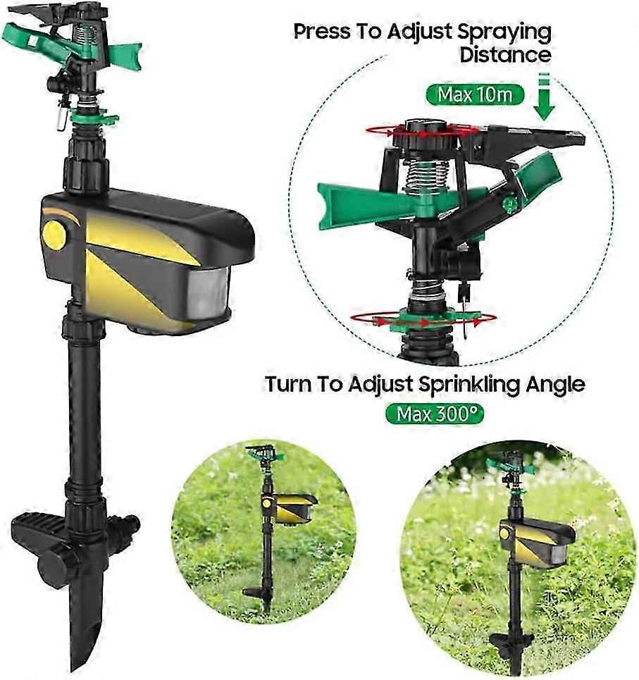 Solar-Powered Waterproof Timing Sensor Guard Water Jet Animal and Bird ...